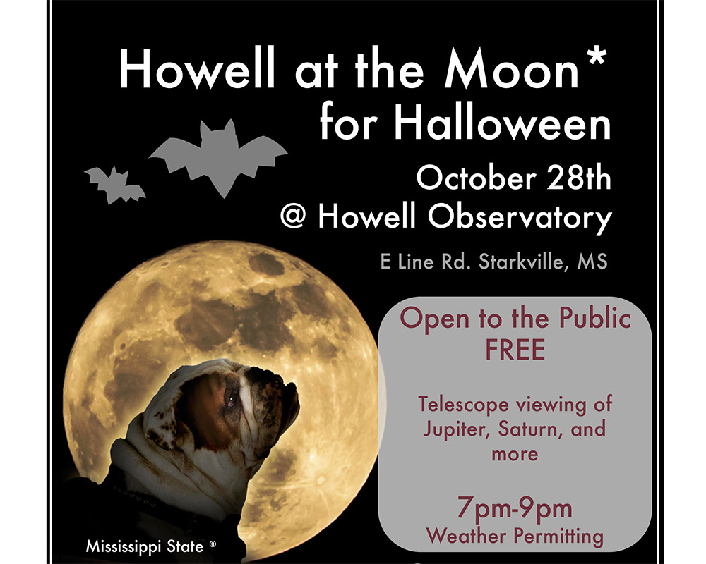 ‘Howell at the Moon’ set for Oct. 28 at MSU observatory | Mississippi ...