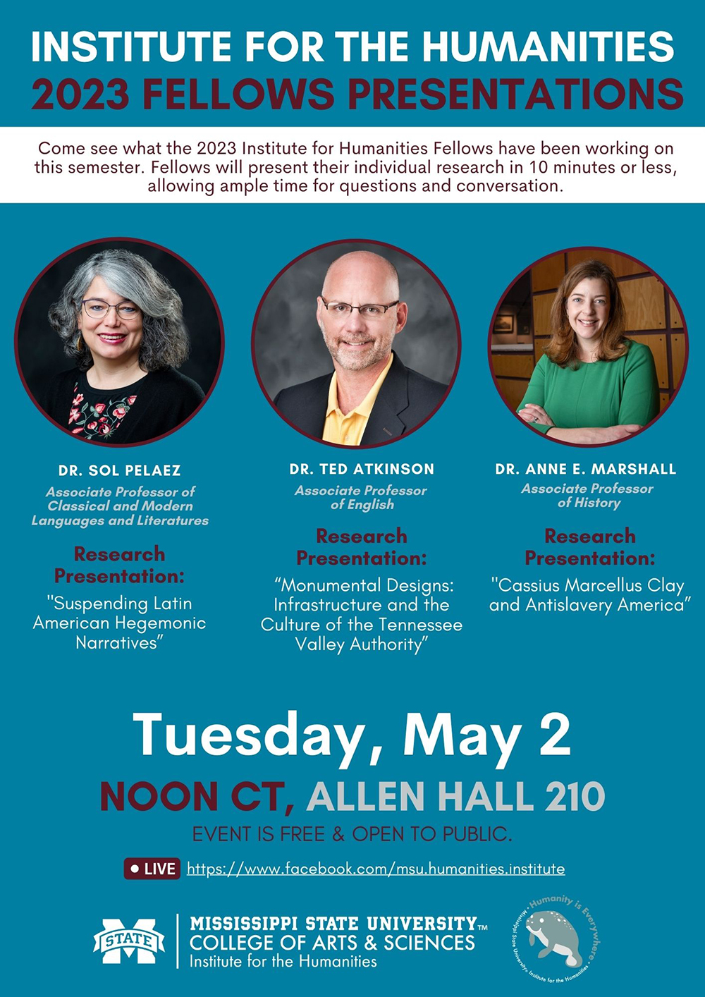 Institute for the Humanities showcases faculty fellows during May 2 ...