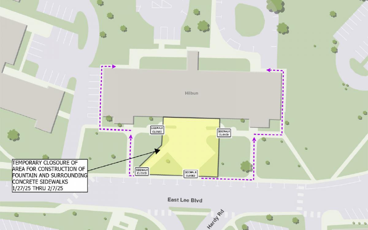 Hilbun-area sidewalk closure expands, extended through next week ...